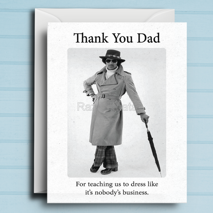 Black Father's Day Card - Dress Like Dad