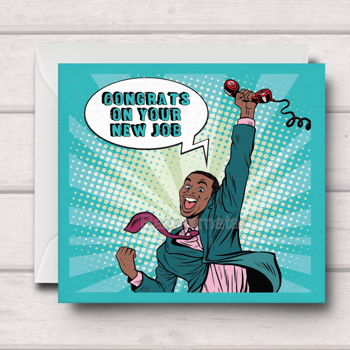 Black Man - New Job Card