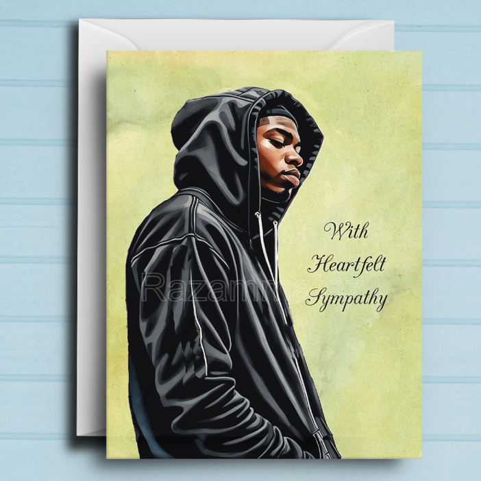 Black Sympathy Card C2