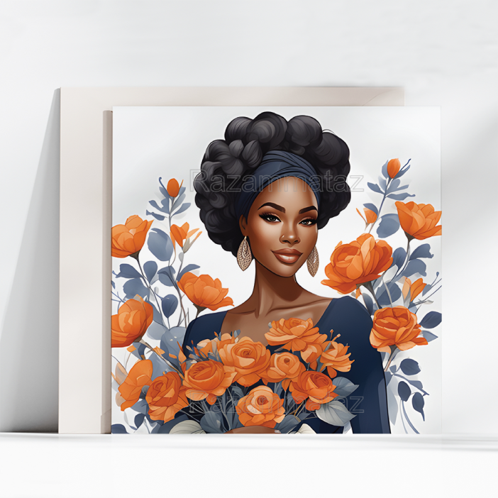 Black Woman B Card